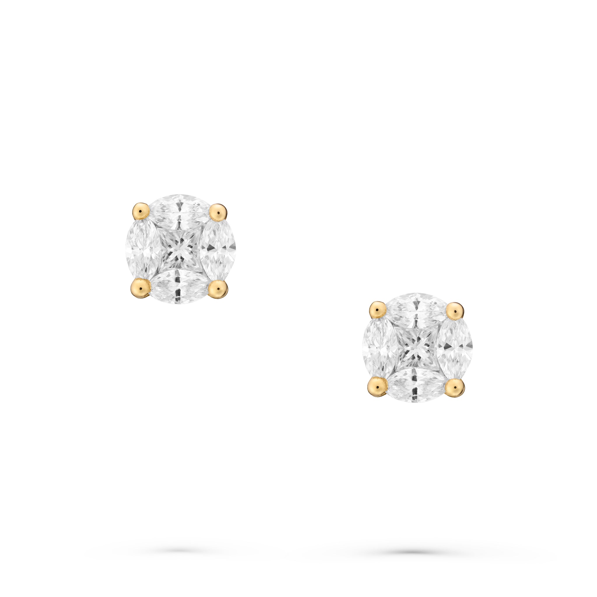 Earrings Pixie Dust "look like 0,5ct" Yellow Gold