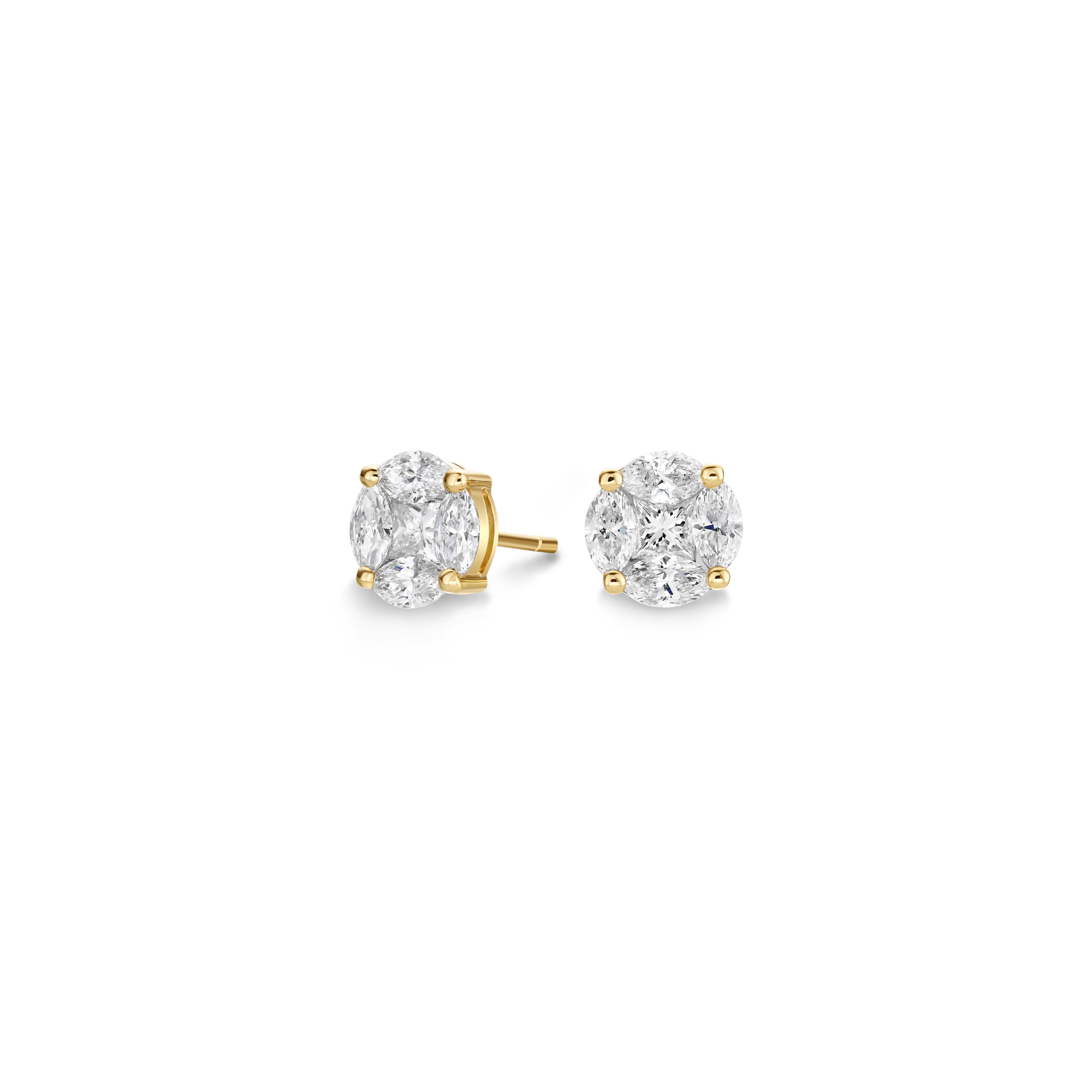 Earrings Pixie Dust "look like 0,5ct" Yellow Gold – Sillam 1835